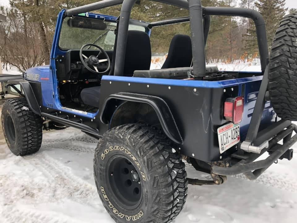 TJ, YJ, CJ7 Rear Armor w/Tube Flares – Wizard Works Offroad